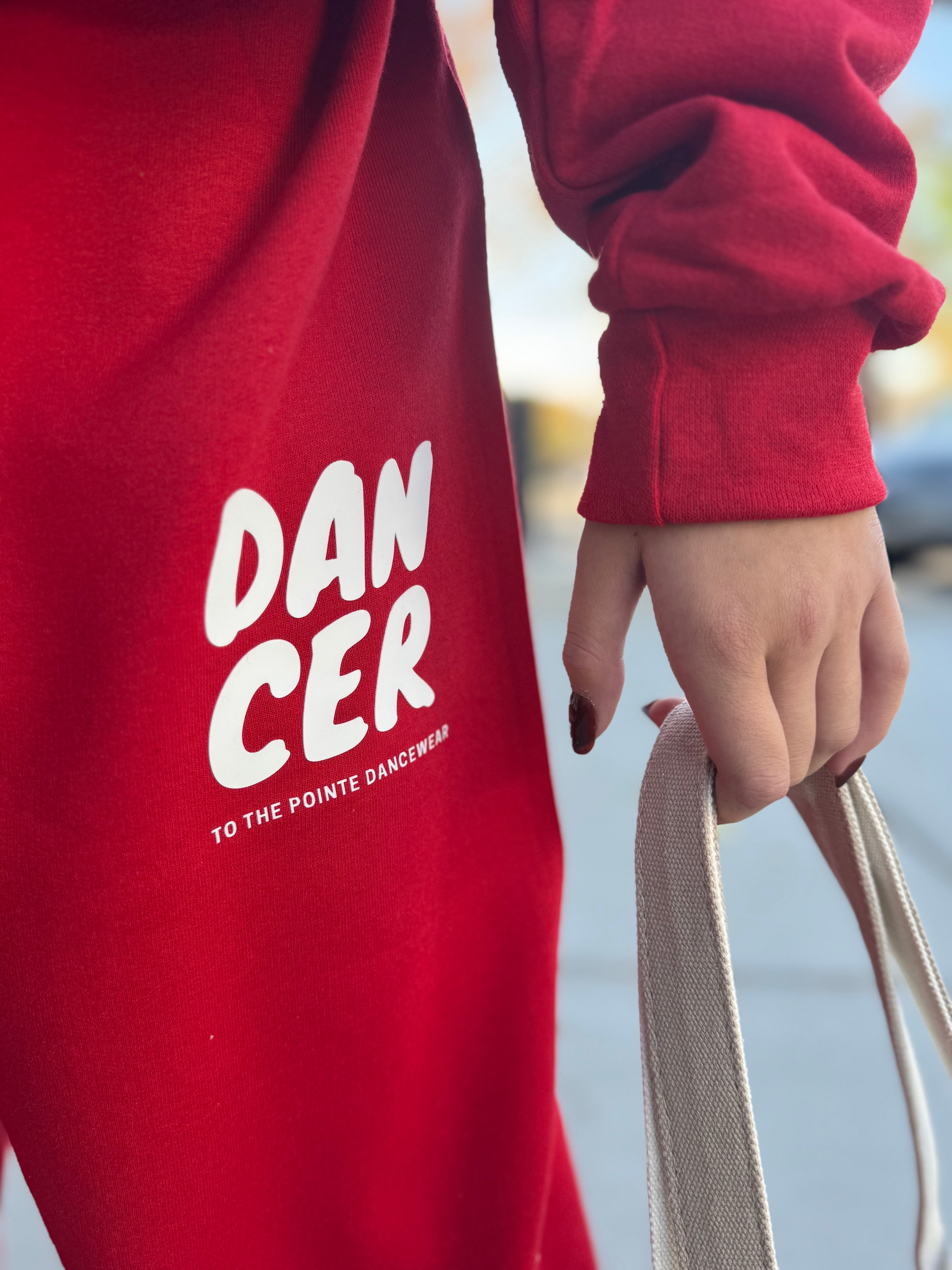 Crimson/White Dancer Sweatpants – To The Pointe Dancewear